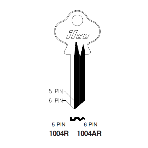 North American: Ilco 1004AR Key Blank : Lockwood - B310R